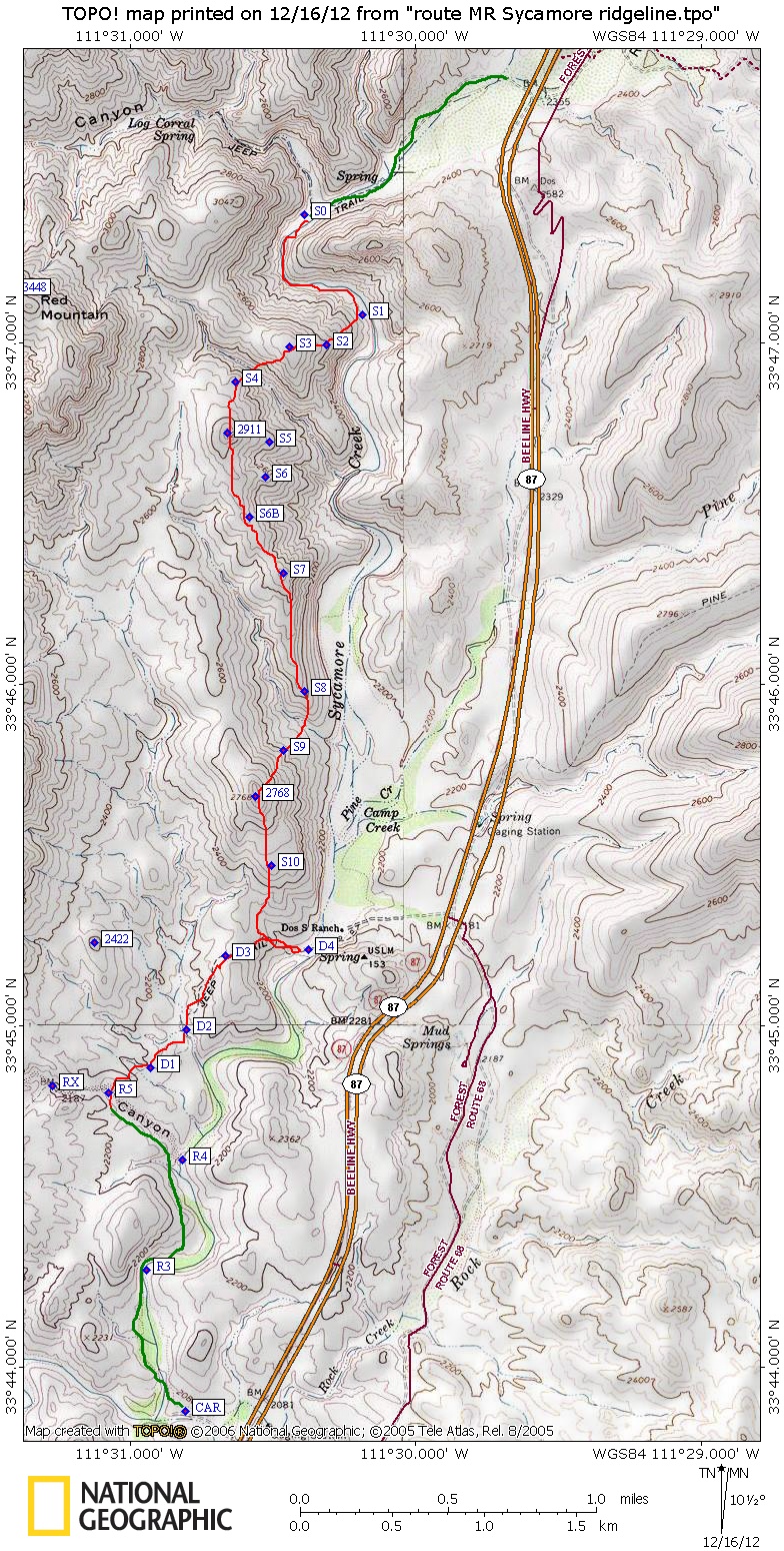 Sycamore Ridge Day Hike